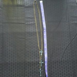 Jewelry | Sale 3 For 15 Bronze Triple Cross Chain | Poshmark